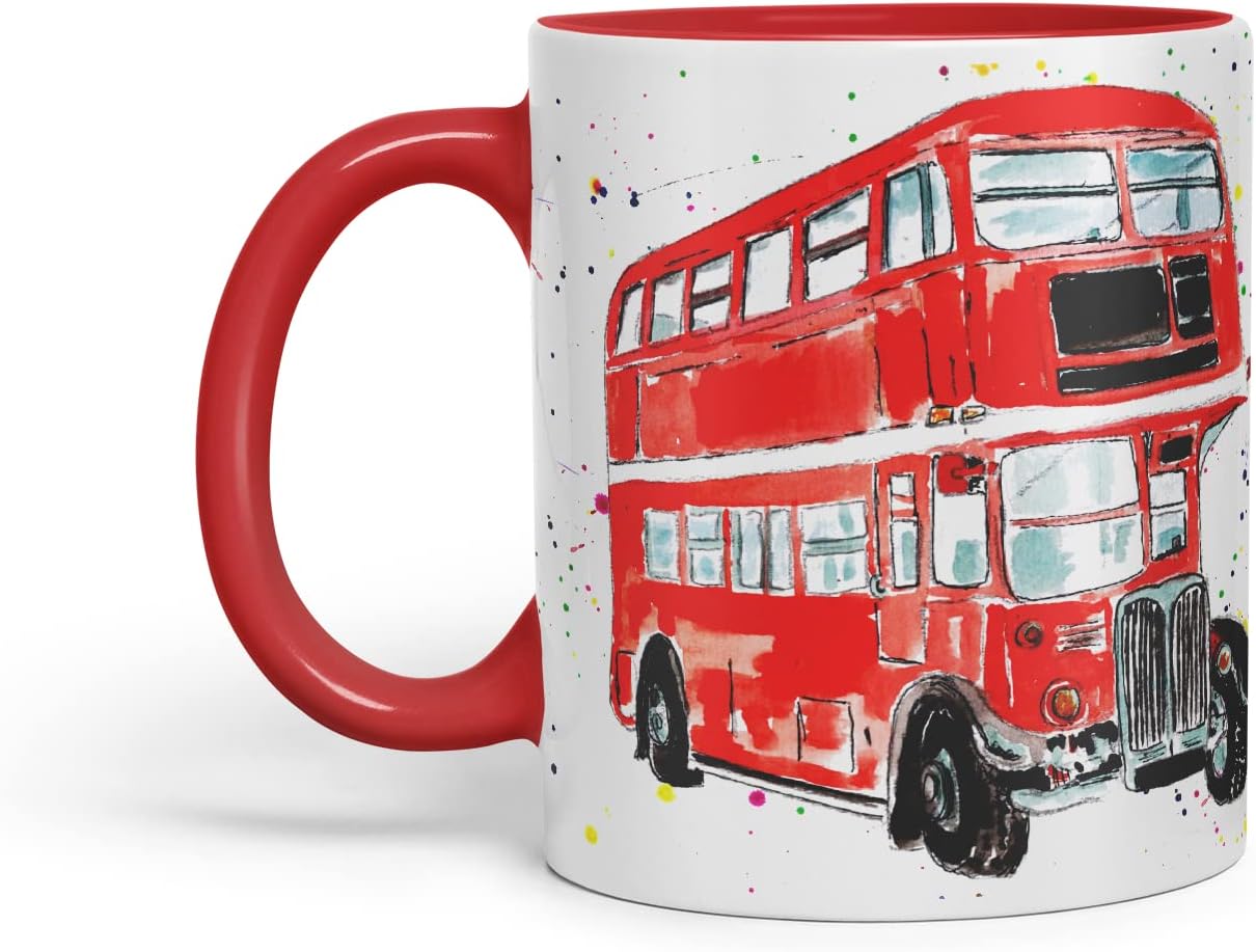 Puckator London Red Routemaster Bus Ceramic Shaped Mug, Tea Coffee Hot ...