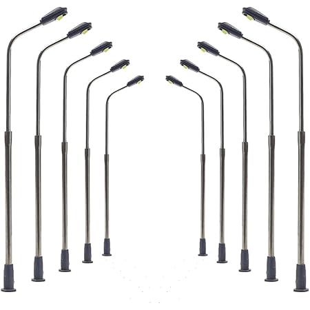 Yetaha 20pcs Model Railway Train Lamp Post 100mm, Street Lights Model ...