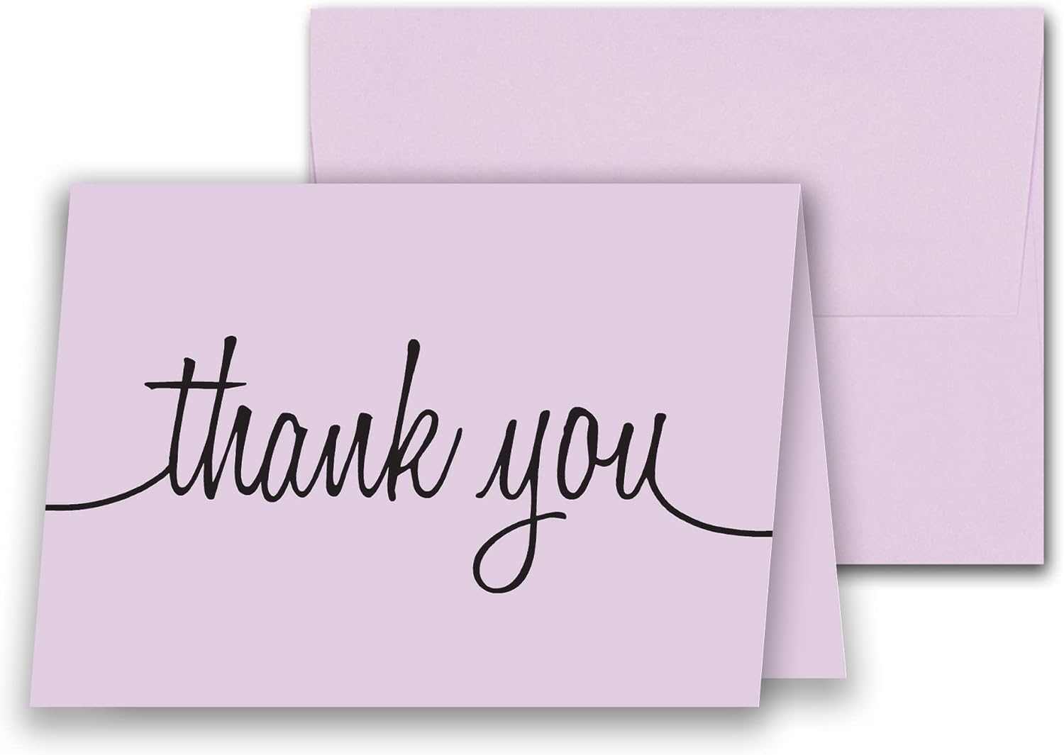 Amazon.com : Thank You Note Cards & Envelopes - 25 Folded Cards with ...