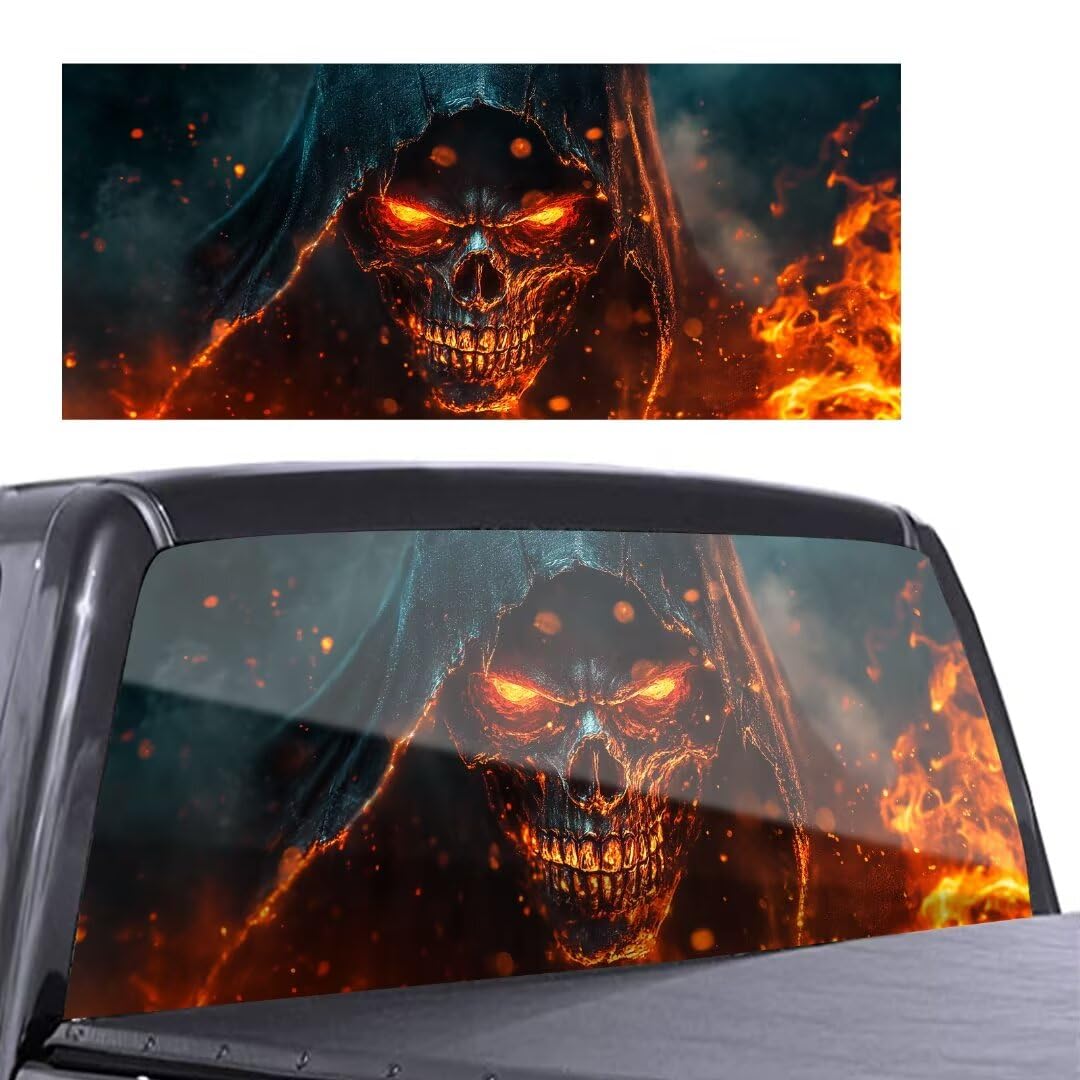 Amazon.com - Grim Reaper Back Window Decals for Trucks Windshield,Skull ...