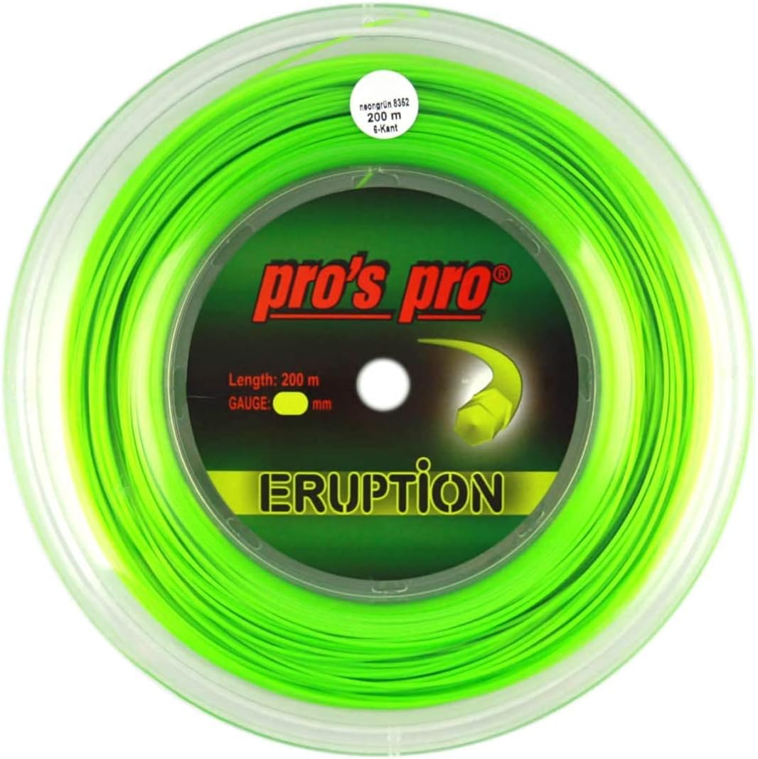 Pro's Pro Eruption Corda per Racchetta da Tennis - 200m Bobina Verde ...