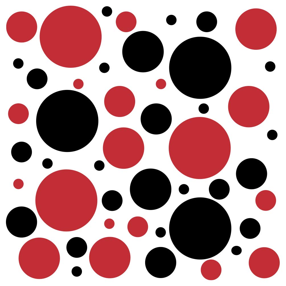 Red White And Black Polka Dot Background