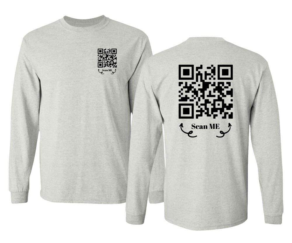 Trump QR Code Funny Fu QR Code President Joke Funny Long Sleeve T-Shirt | Amazon.com