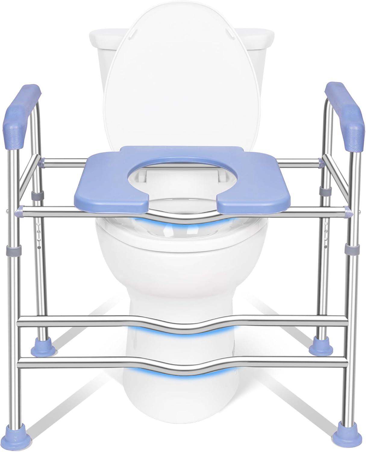 Amazon.com: Bogural Raised Toilet Seat with Handles, Height Adjustable ...