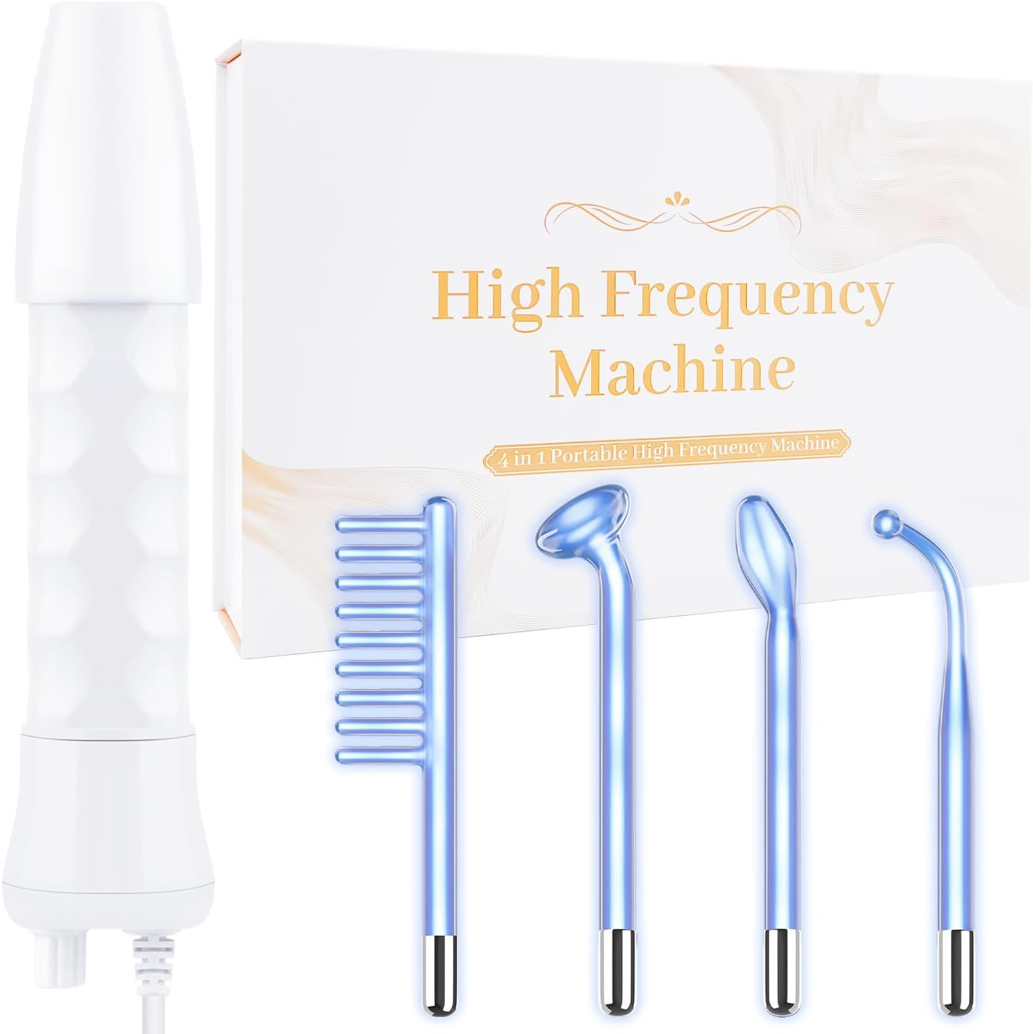 Amazon.com: High Frequency Facial Wand - UUPAS Portable Handheld 4 in 1 ...