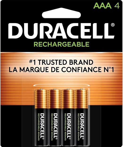 Amazon.com: Duracell Rechargeable AAA Batteries, 4 Count Pack, Triple A ...