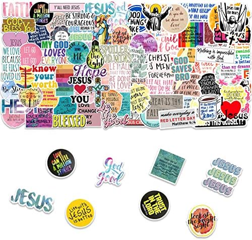100PCS Jesus Stickers, Jesus Christian Stickers, Vinyl Waterproof ...