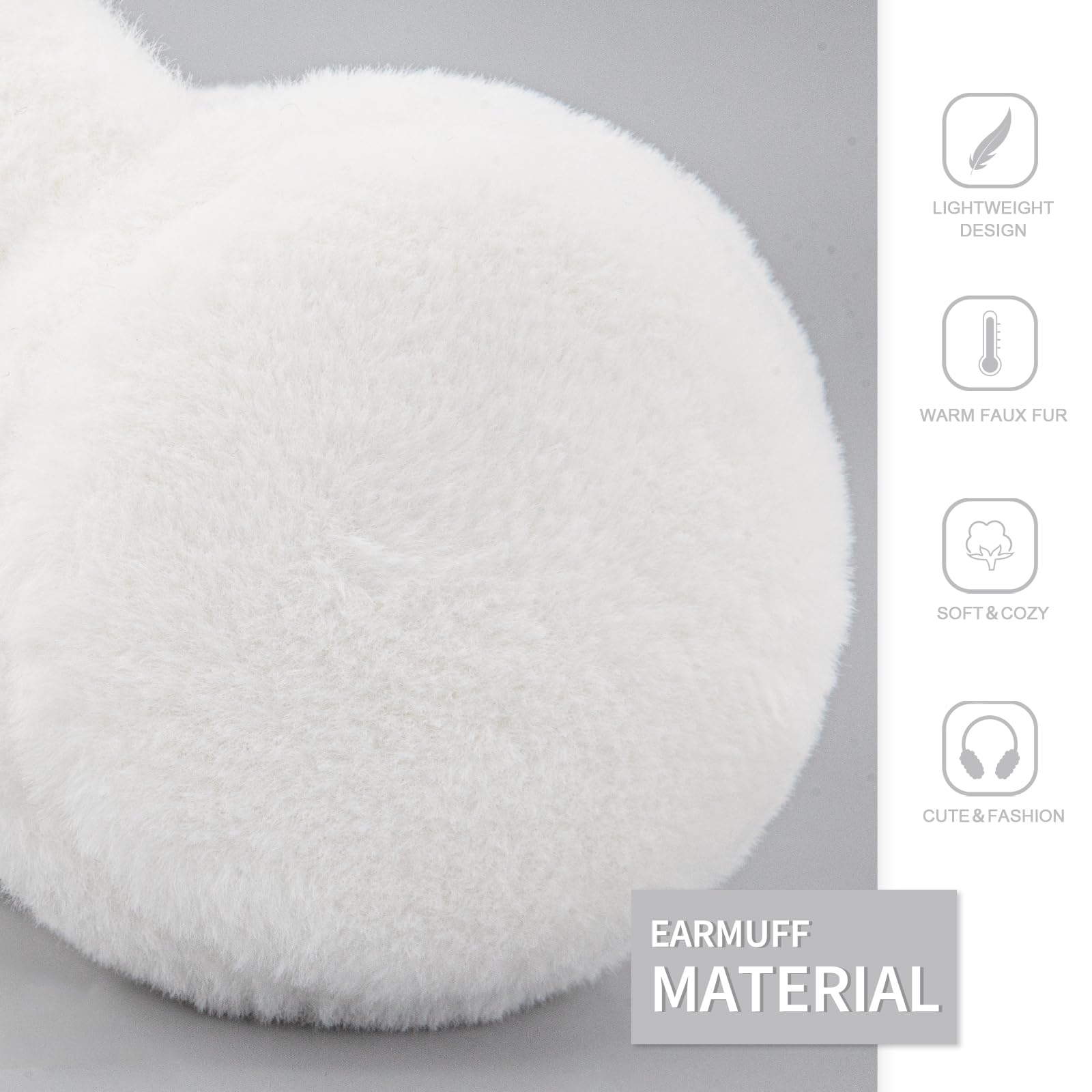 Snapklik.com : YATANAM Women Ear Muffs Winter Girls White Earmuffs ...