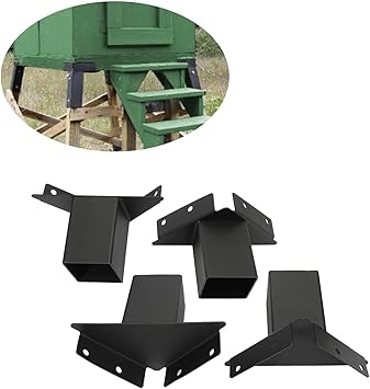 Amazon.com: ECOTRIC Deer Stand Brackets 4x4 Deer Blind Brackets, 4Pcs ...