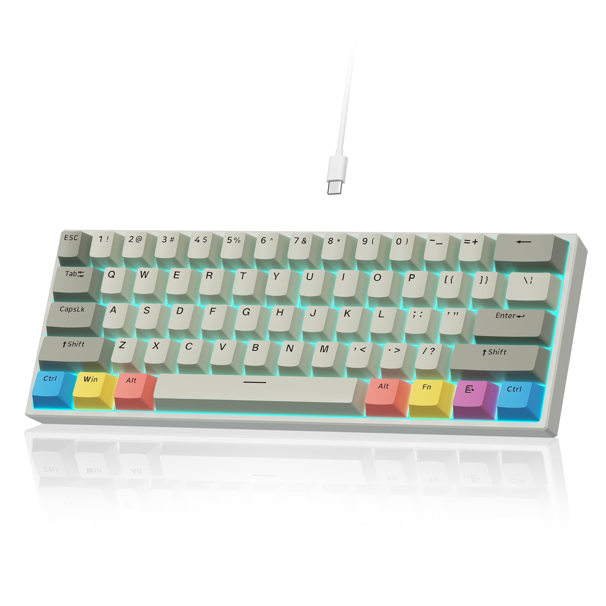 Snapklik.com : OHY 60 Percent Keyboard - XVX H61 Retro Keyboard,RGB ...