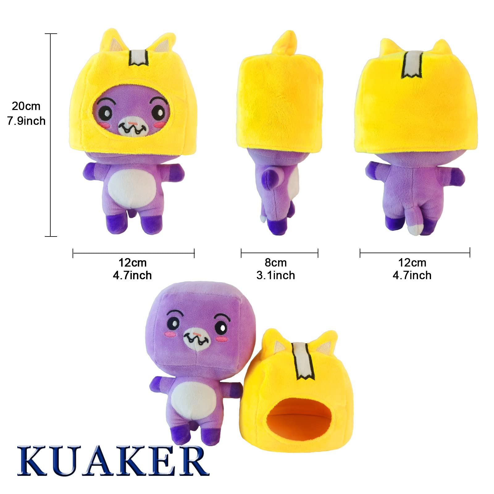 Lanky Box Plushies Boxy and Foxy Cute Plush Toys Set -Boxy Plush Toy ...