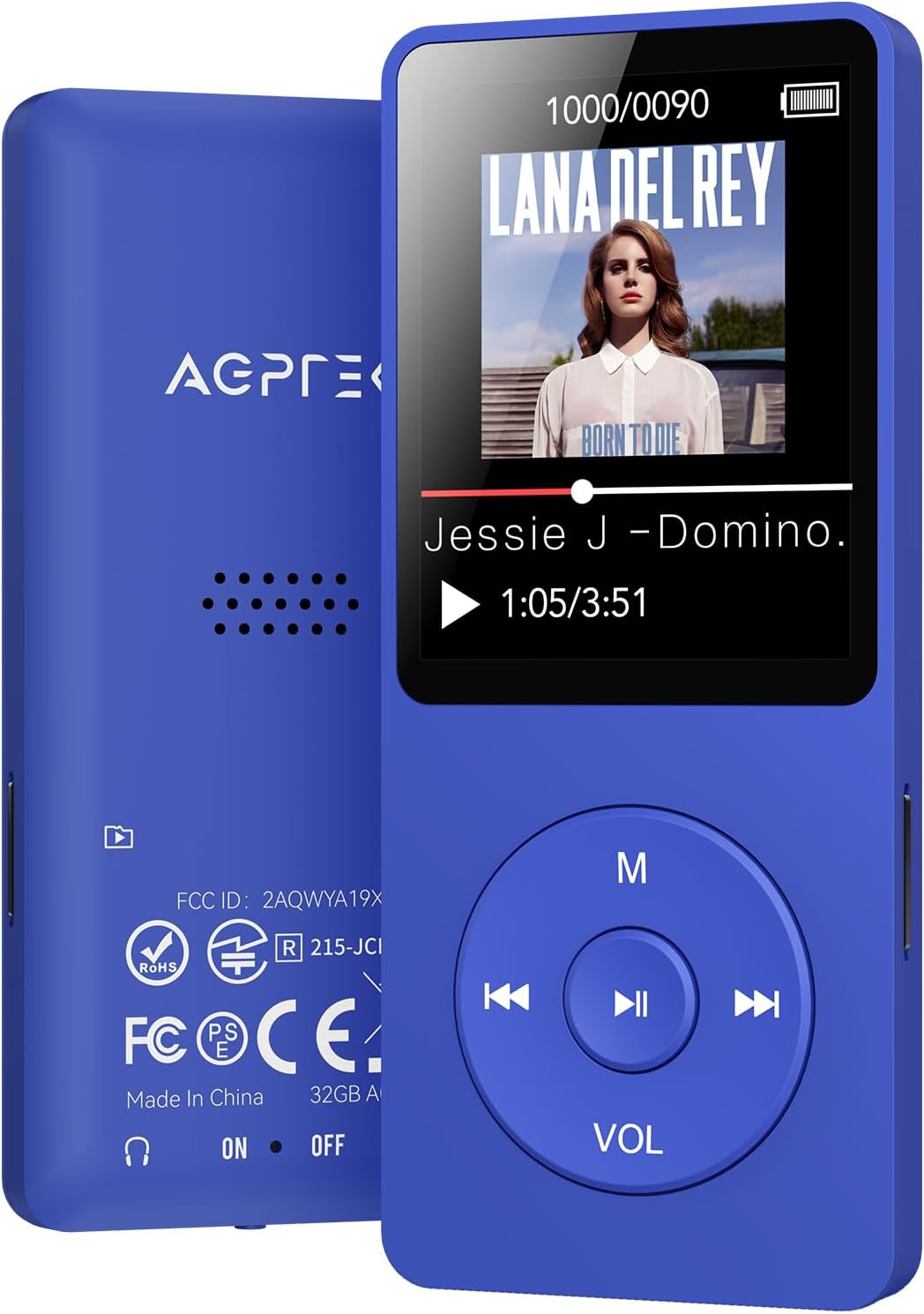 Amazon.com: AGPTEK A02 MP3 Player with Bluetooth 5.3, 1.8 inch Screen ...