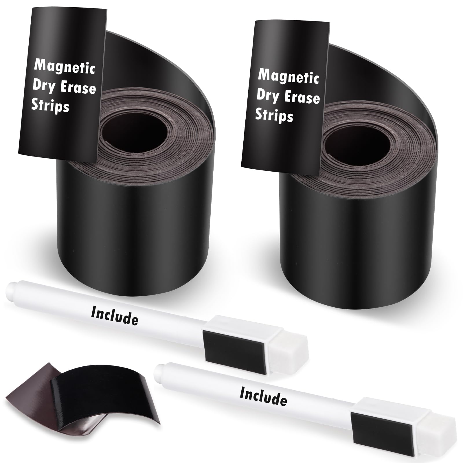 Amazon.com : Feifeiya 2 Pcs Dry Erase Magnetic Strips Magnetic Roll 1. ...