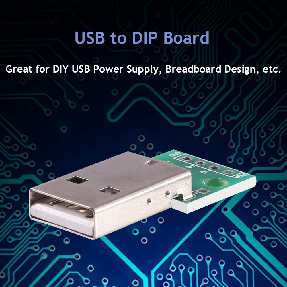 Snapklik.com : 10Pcs USB Type A Male Plug To DIP Converter Board 4 Pin ...