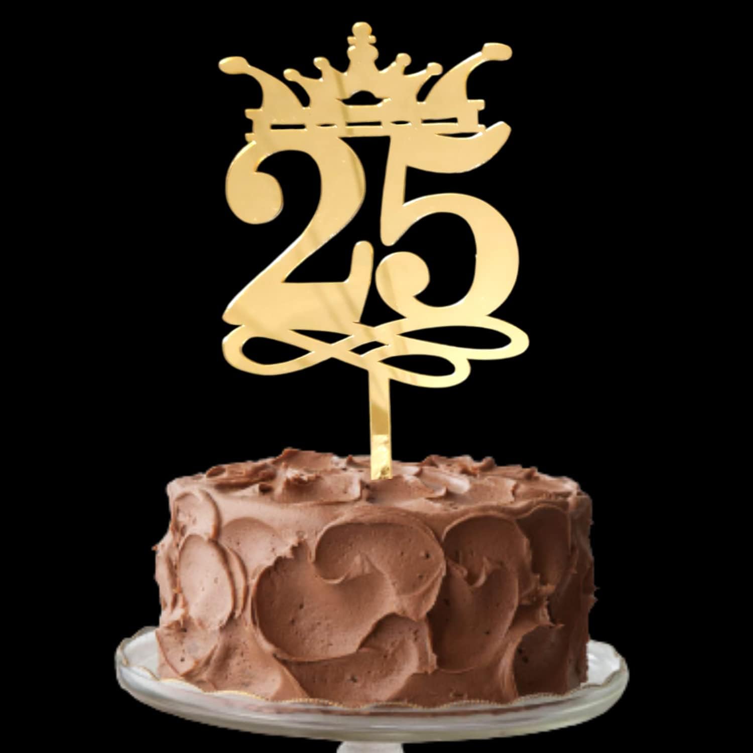 Party Decorz 25 Cake Topper| 25 th Birthday Cake Topper| 5 Inch,1pcs ...