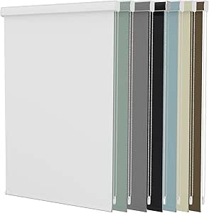 Amazon.com: MYshade Custom Size Roller Shades Corded Blackout Binds with Valance, Light Blocking ...