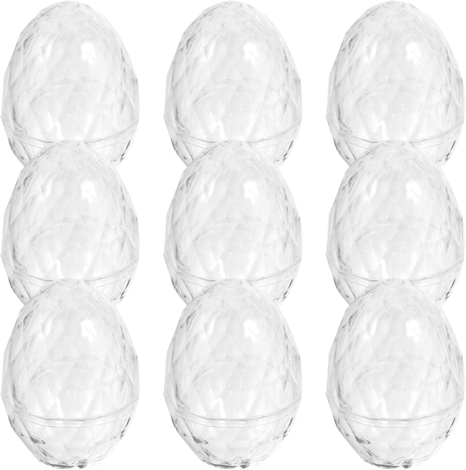 Amazon.com: 12 Pcs Egg Shaped Box Fillable Ornaments Plastic Egg Ball ...