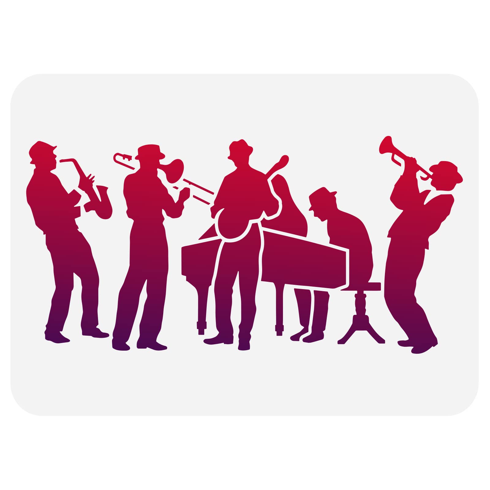Amazon.com : FINGERINSPIRE Jazz Band Stencil 11.7x8.3inch Reusable ...