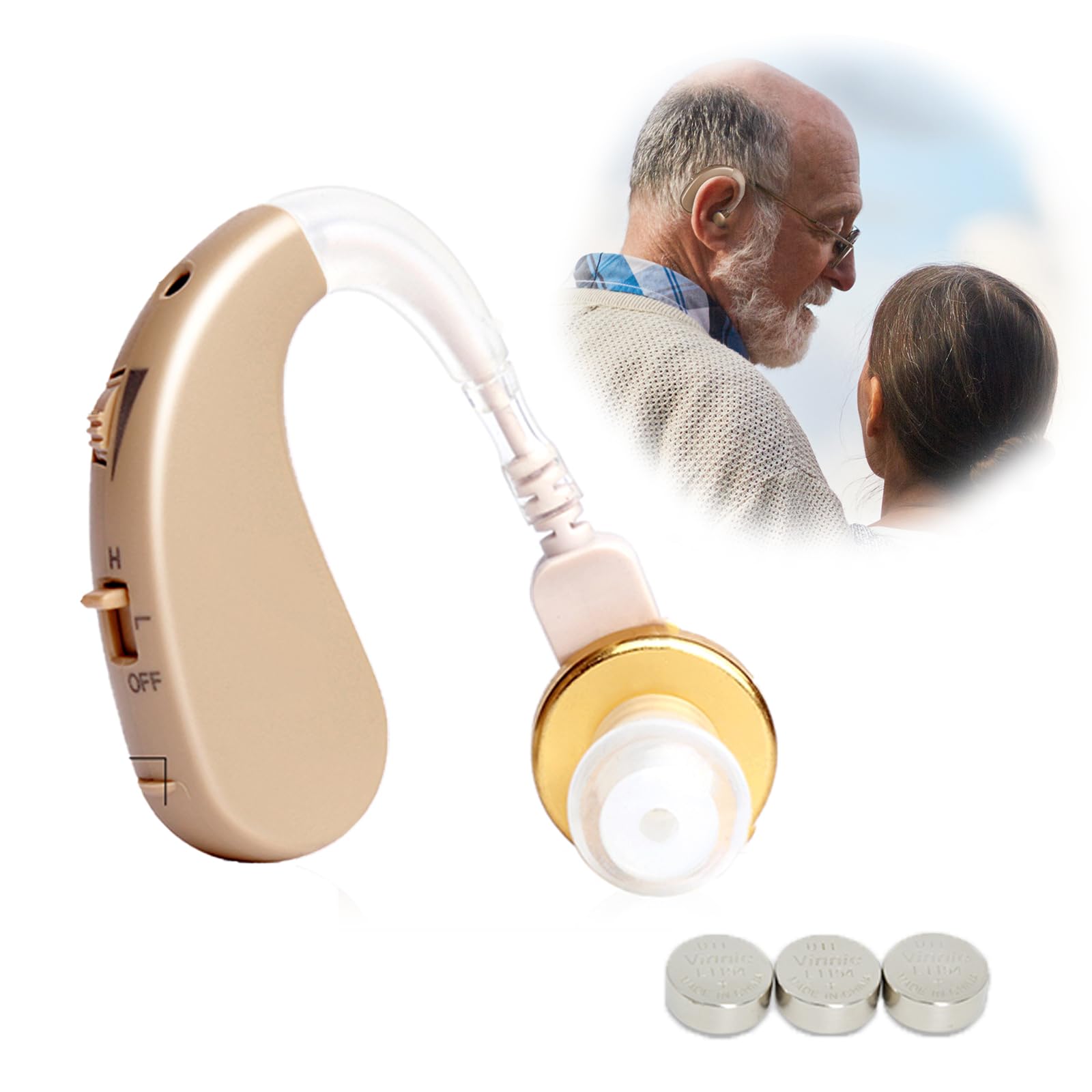 EAROTO Battery Hearing Aids For Old Age Behind Ear Machine Hearing Loss ...