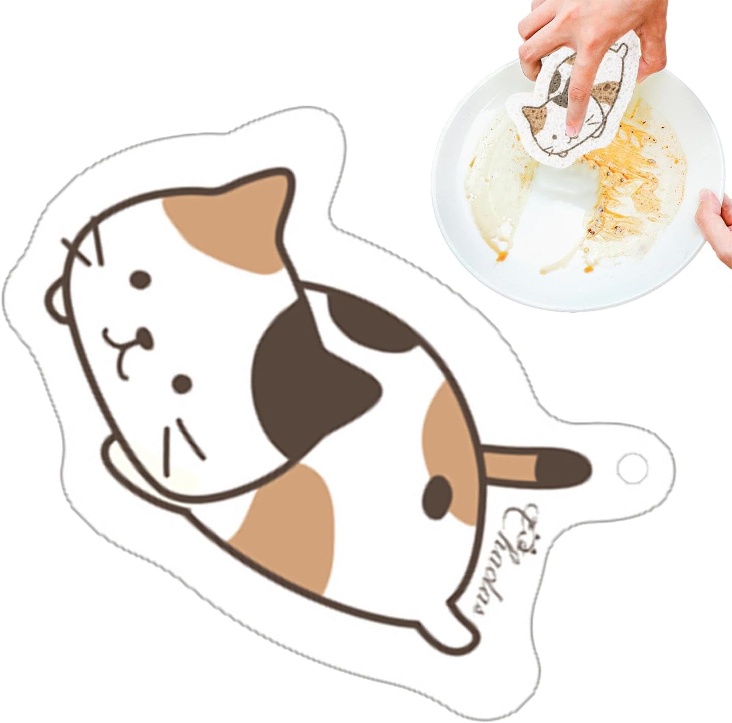 Amazon.com: Cat Sponge - Compressed Wood Pulp Cellulose Sponge, Cute ...