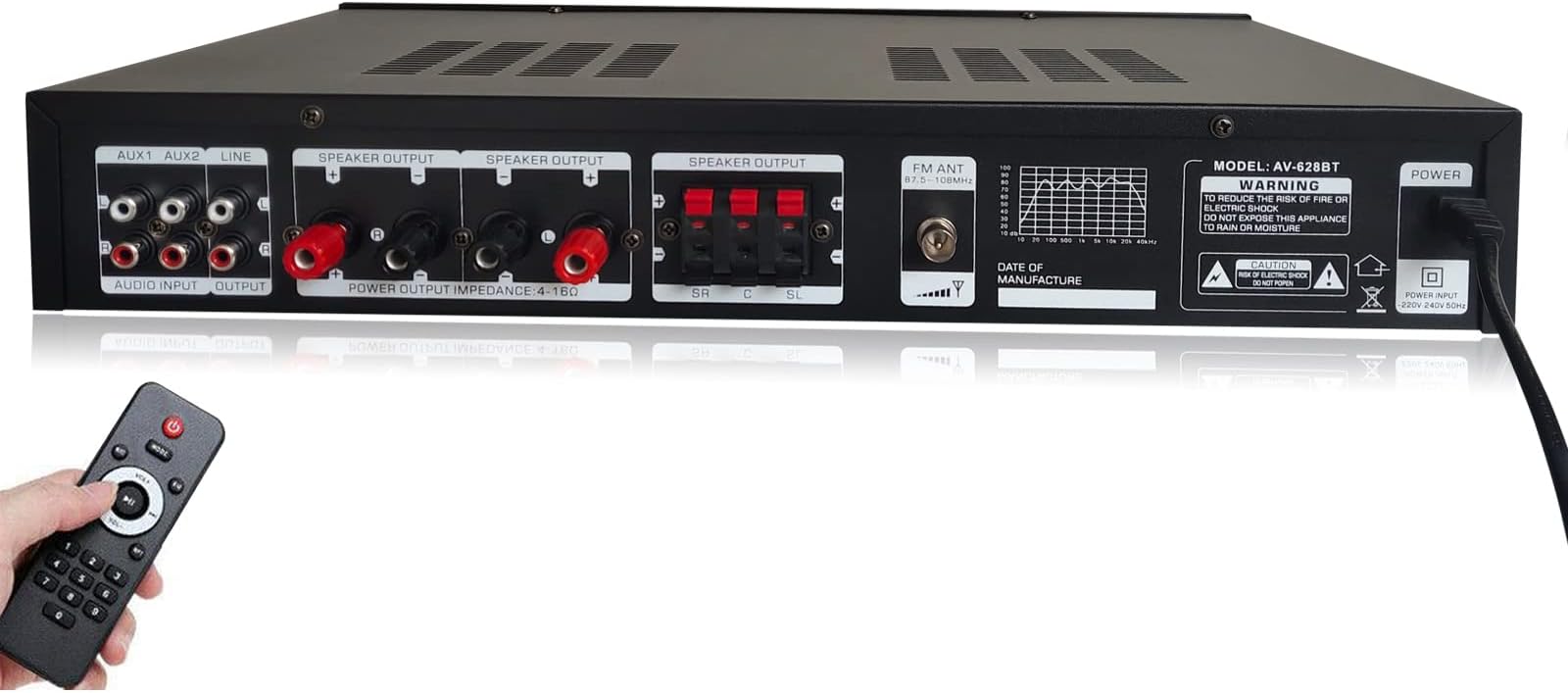 HiFi VerstäRker 5 Kanal Digital Fm USB Stereo Amplifier VollverstäRker 600W Mit Fernbedienung ...