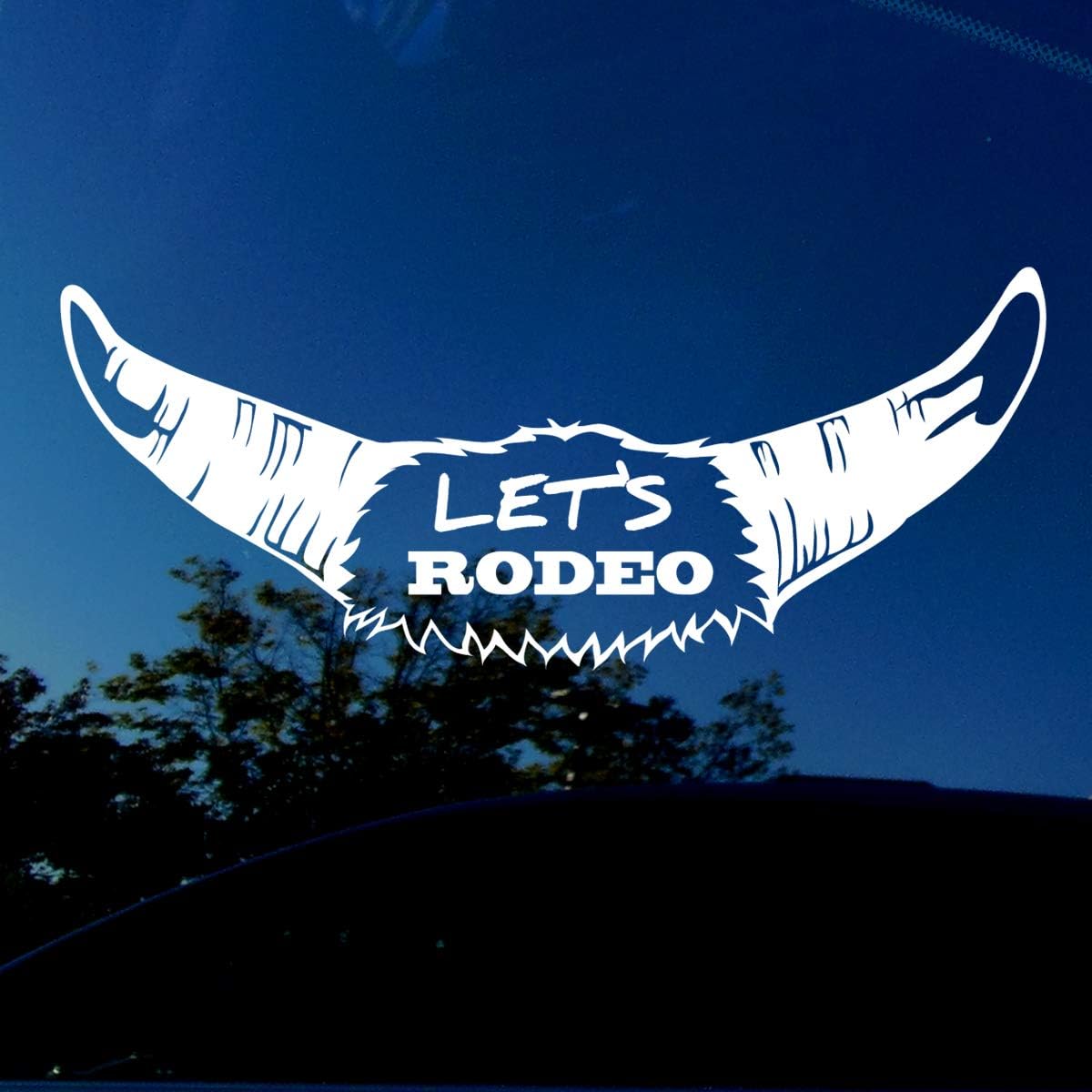 Amazon.com: Bullhorn Bullrider Decal Sticker - Let's Rodeo- Vinyl 7.5 ...