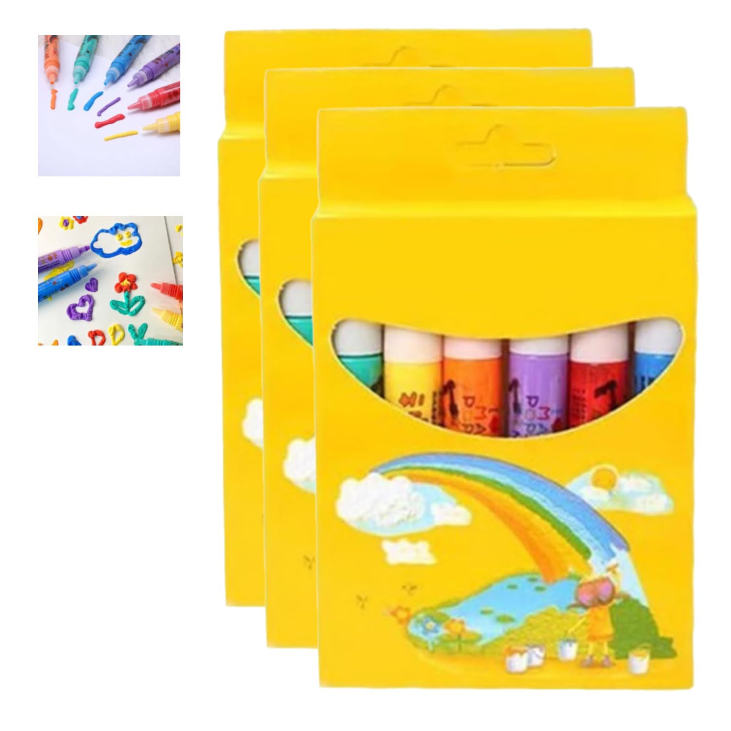 Snapklik.com : Wekunro DIY Bubble Popcorn Drawing Pens 6 Pcs/Set, Magic ...