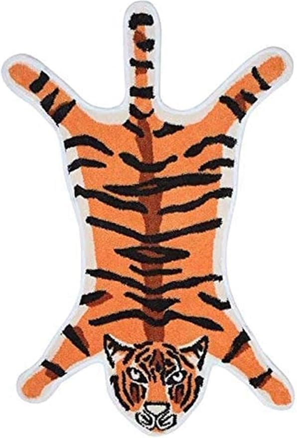 Amazon.com: Tiger Print Rug,Cute Faux Tiger Rug Small Area Rugs for ...