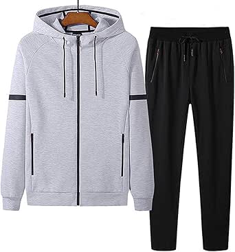 FAXIKIO Traje de Pista para Hombre, 2 Piezas, Deportivo, Casual, con ...
