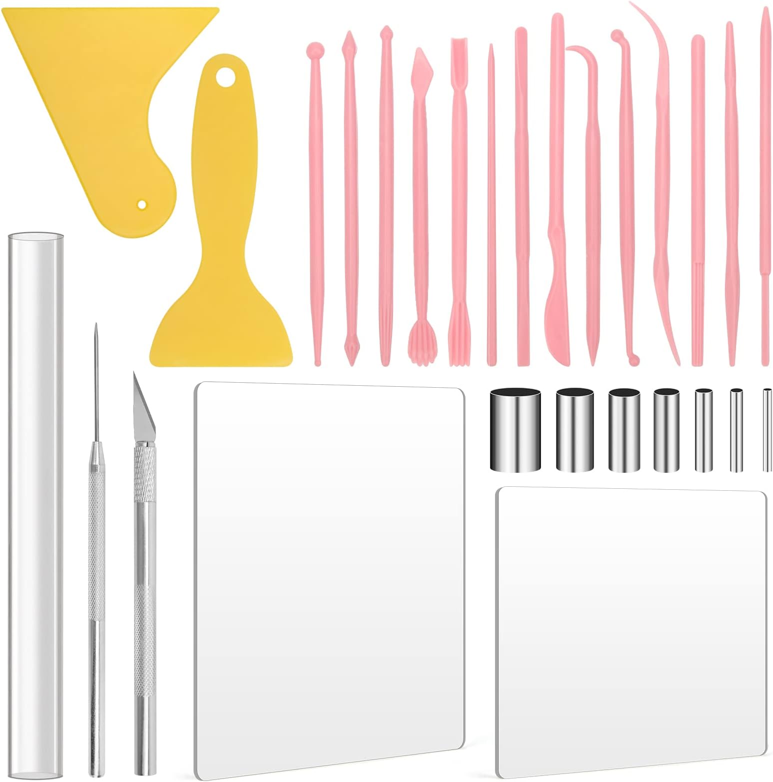 Amazon.com: 28Pcs Polymer Clay Cutter Tools, Pletpet Polymer Clay Tools ...