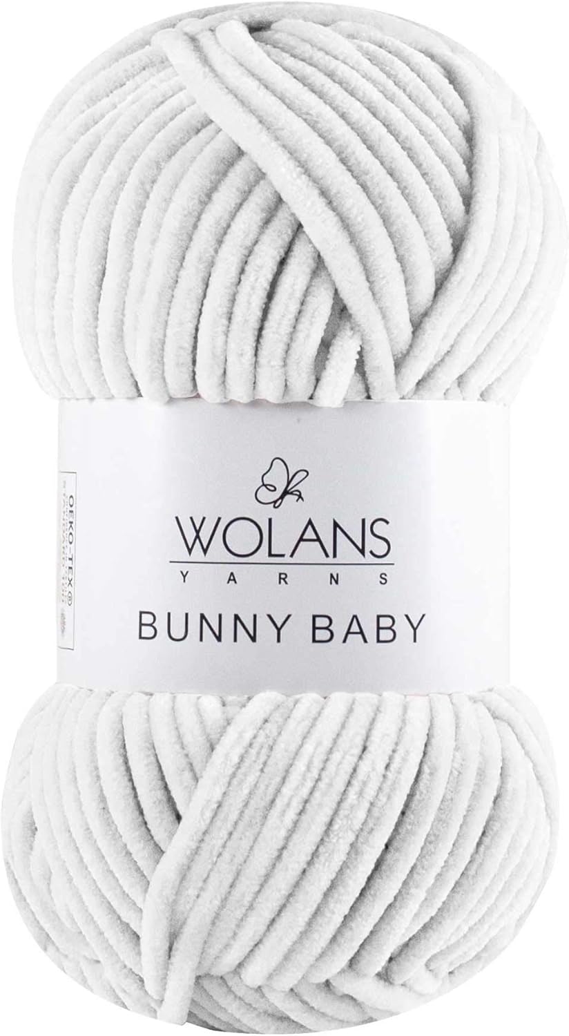 Wolans Bunny Baby Chenille Style Yarn Wool 70 Colours Available 100g ...