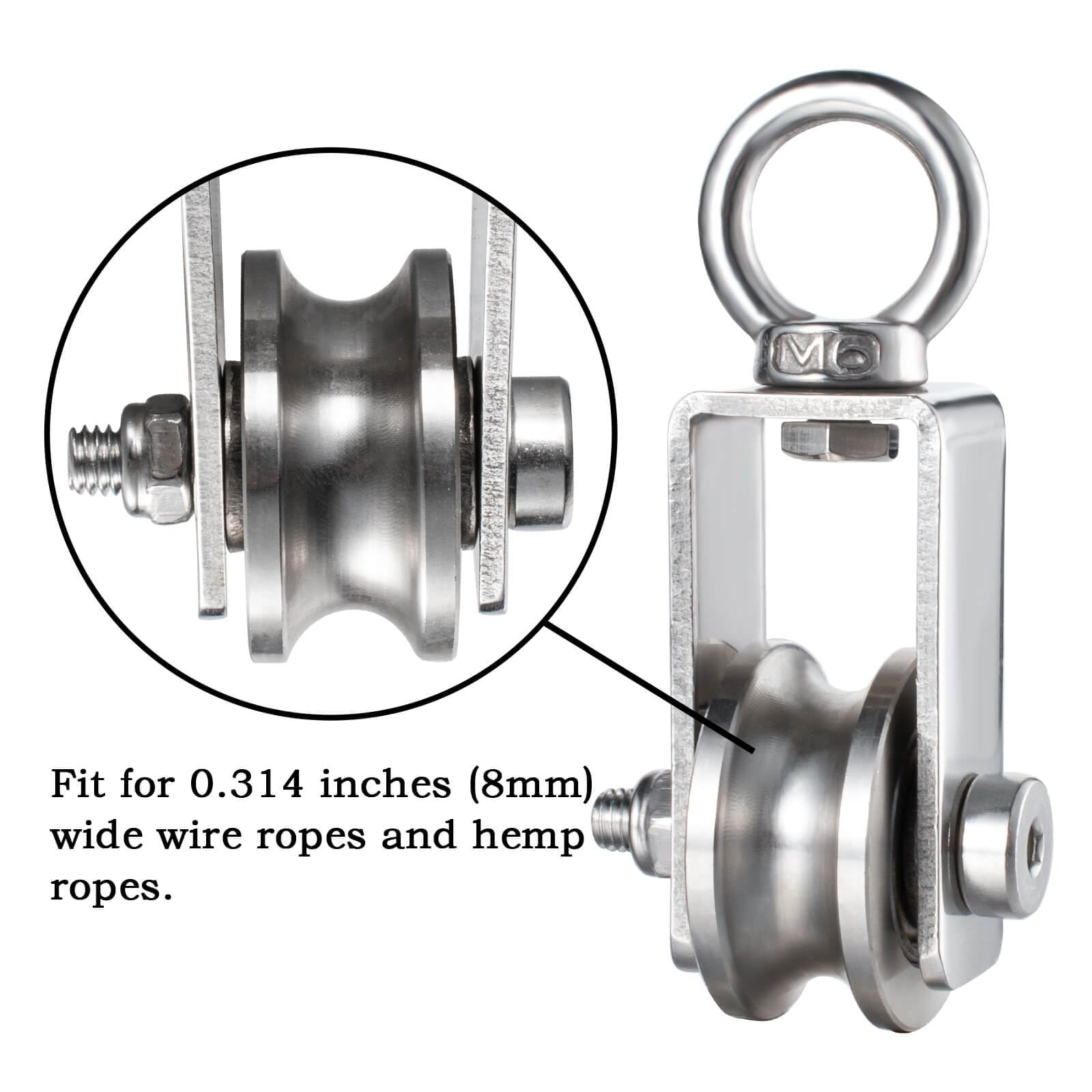 Snapklik.com : SHINICO Cable Pulley Wheel Stainless Steel