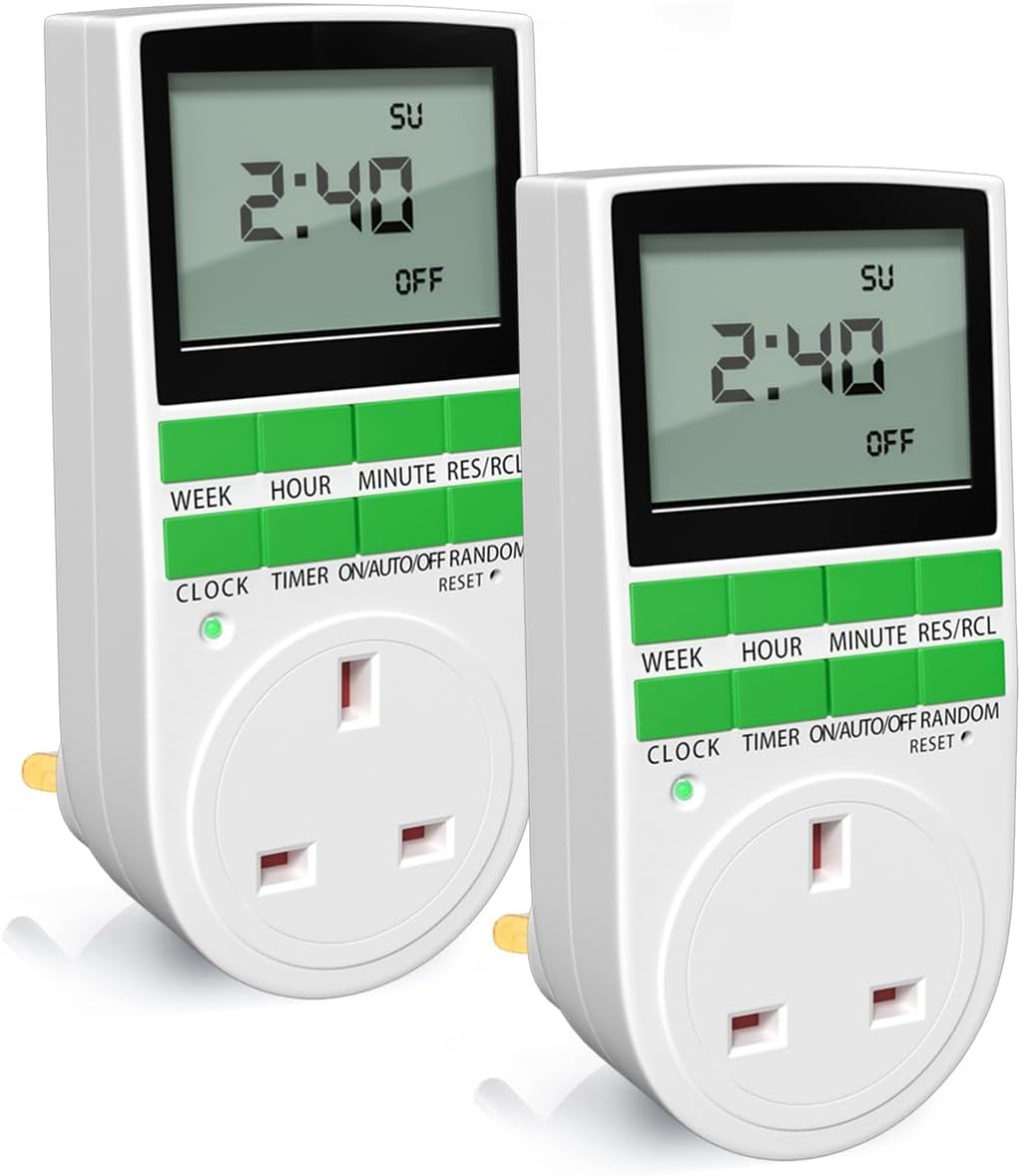 Fiween Home Plug In Socket Auto Shut Off Outlet Uk Plug Smart Control Countdown Timer Switch