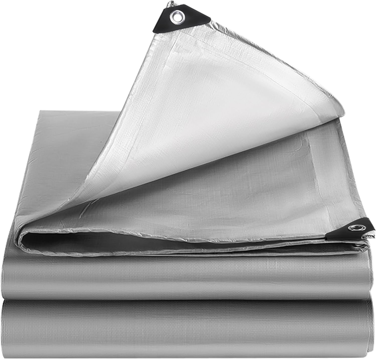 EEATUZTL Tarps Heavy Duty Waterproof, 12 Mil Silver Heavy Duty Tarps ...
