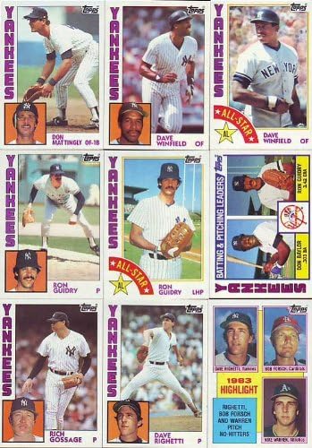 Amazon.com: 1984 Topps Baseball Complete Mint 792 Card Set with Don ...