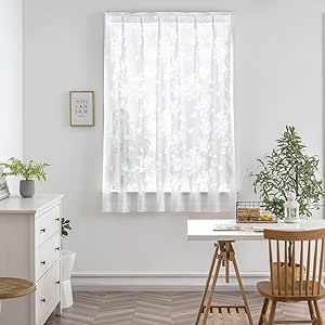 Amazon.co.jp: §SUGOi Lace Curtain, Small Window, Not See-Through at ...