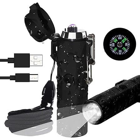 BEBO CREATIONS Waterproof Dual Arc Plasma - Lighter - Camping Lighter ...