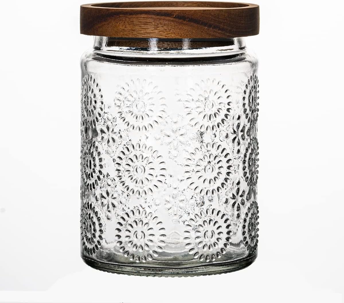CUNQN Storage Jars 700ml Food Storage Container Airtight Glass Jar with ...