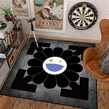 Amazon.com: DIKFENS 40Inch Takashi Murakami Rug - Flower Design, Soft ...