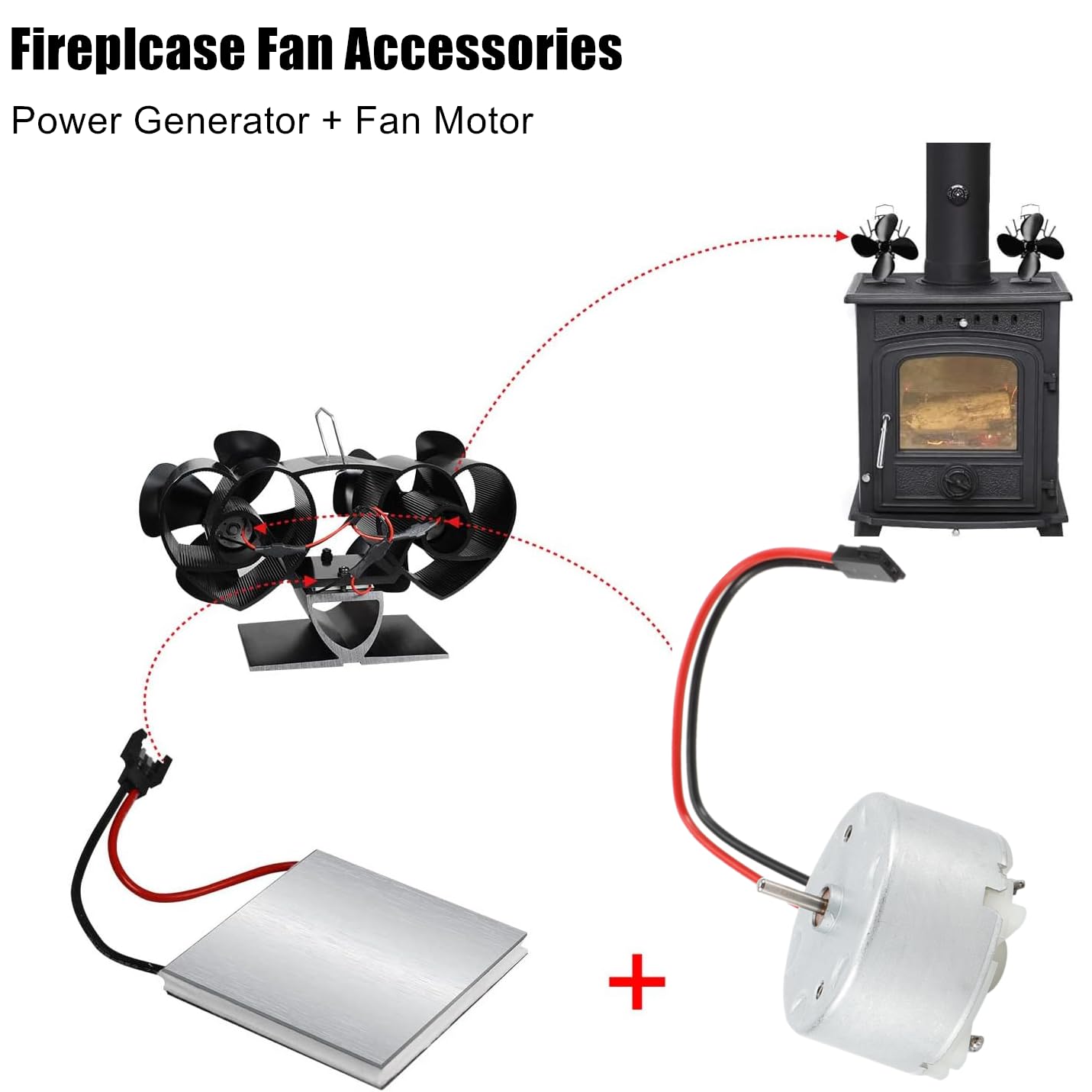 Electric Fan Fireplace Fan Generator Sheet Fireplace/Stove Blowers ...