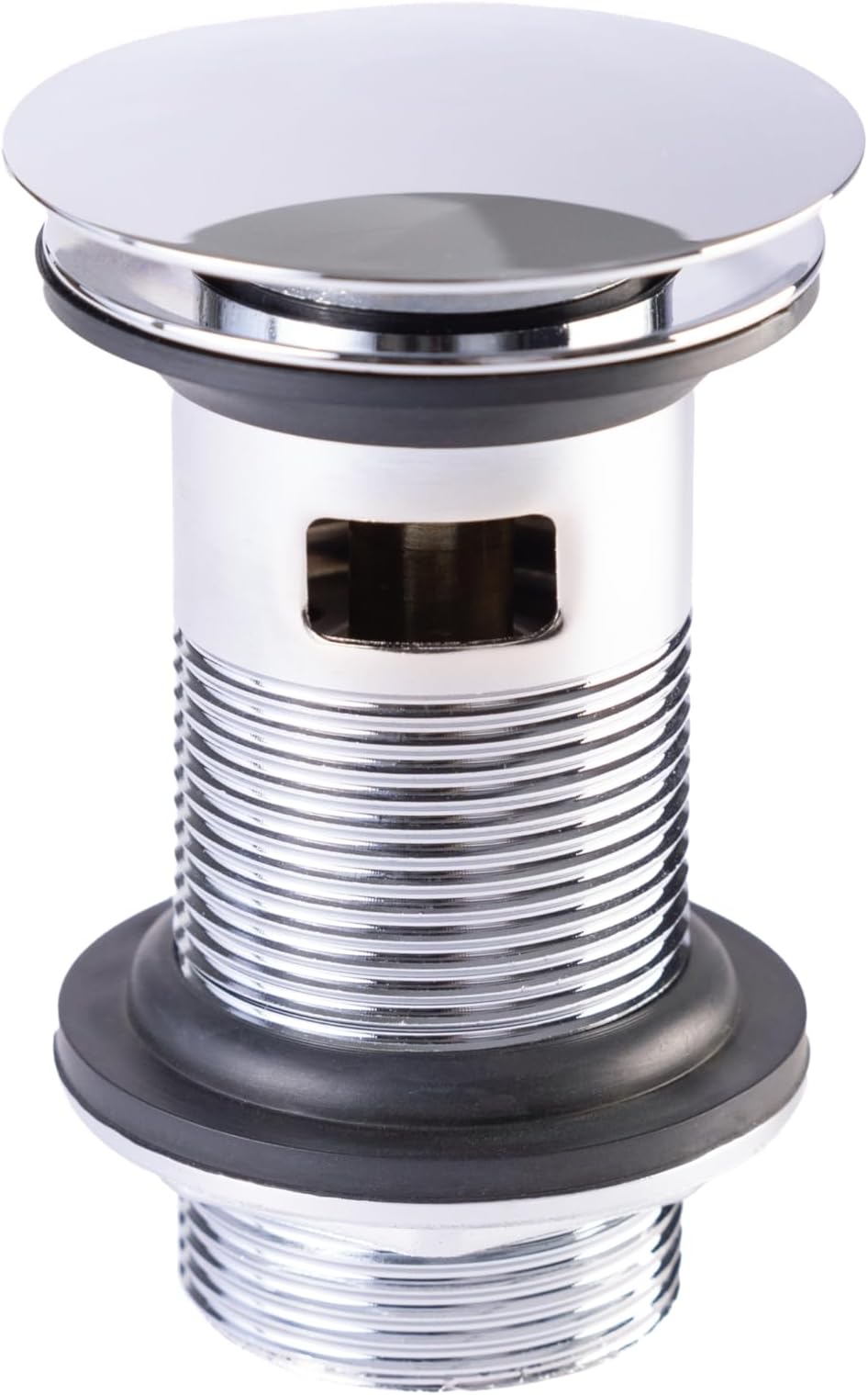 Belfast 1 1/2" Sink Waste Slotted with Chrome Metal Plug & Chain - 85mm ...