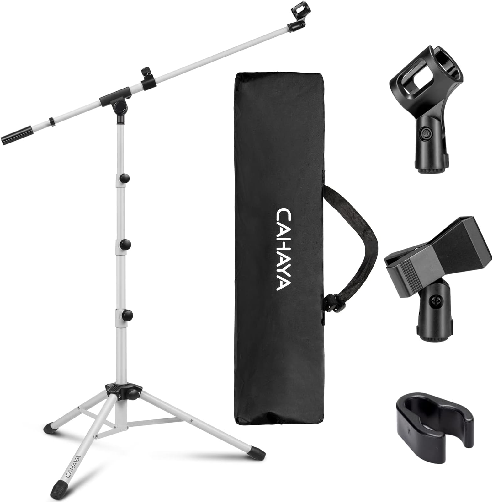 Amazon.com: On-Stage MS7801W Telescoping Microphone Boom Stand, White ...