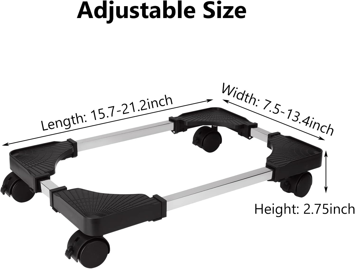 GOYADA Mobile PC Computer Tower Stand, Adjustable Computer PC Tower ...