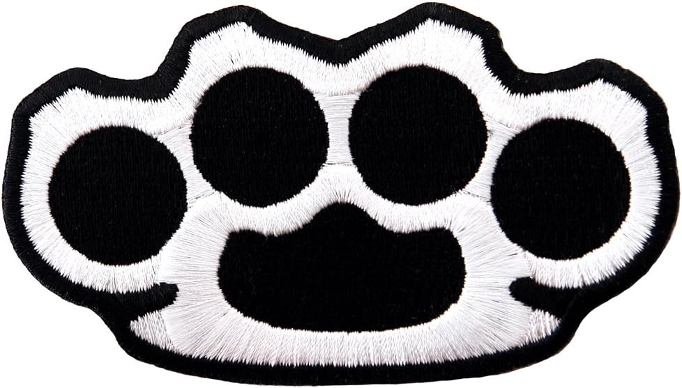 Amazon.com: Brass Knuckles Shape Embroidered Patch Iron-On Biker ...