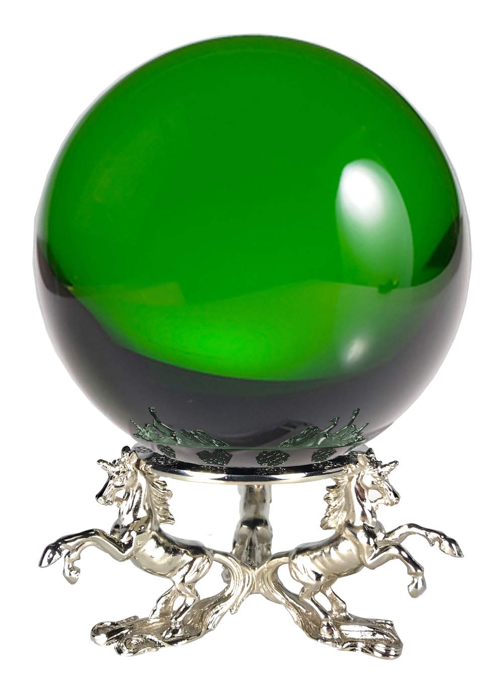 Amazon.com: Amlong Crystal Green Crystal Ball 150mm (6 inch) with ...