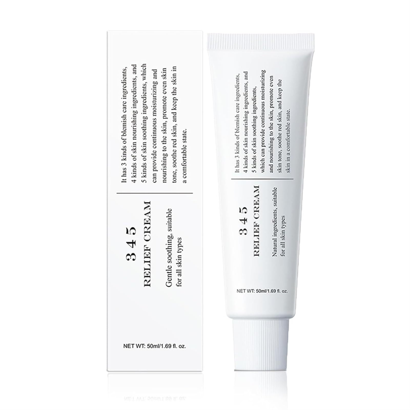 345 Relief Cream Face Moisturizer Korean Soothing Moisturizing Cream ...