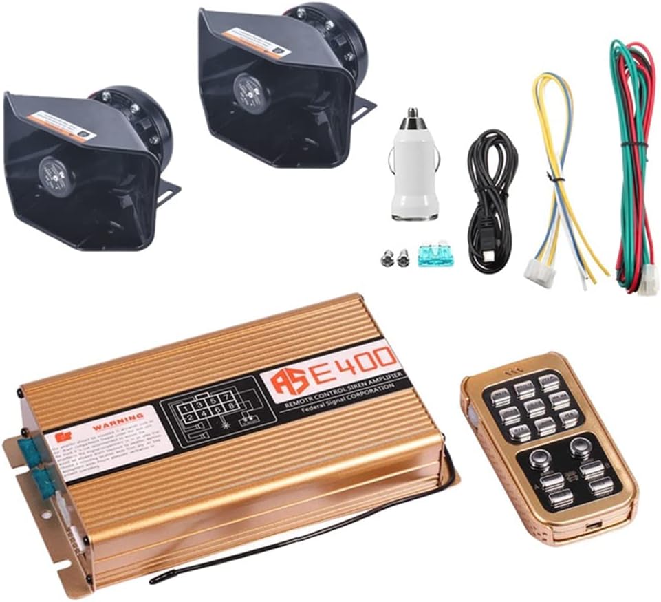 Amazon.com: 400w car Alarm Siren, Emergency Warning Siren Speaker 400 ...