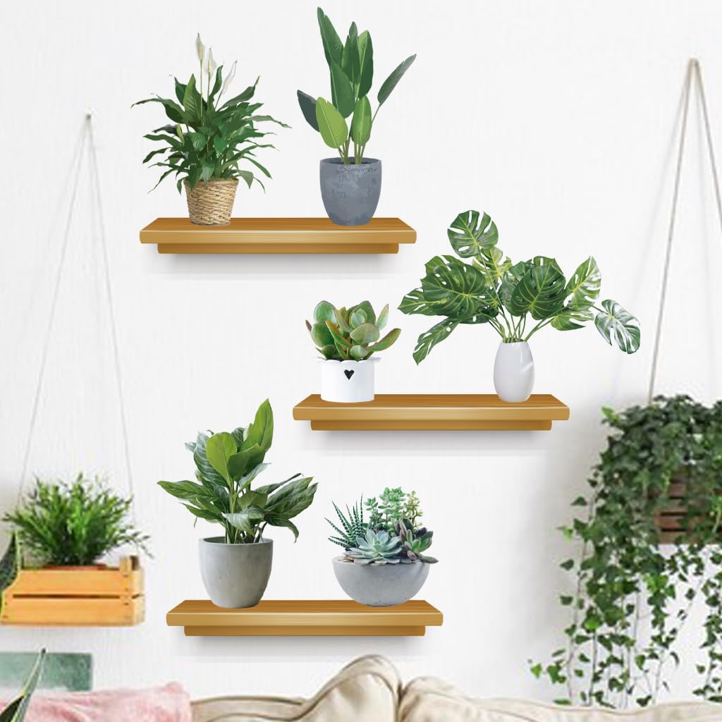 Amazon.com: KaiSenWo 3D Creative Plant Wall Stickers Green Plants Wall ...