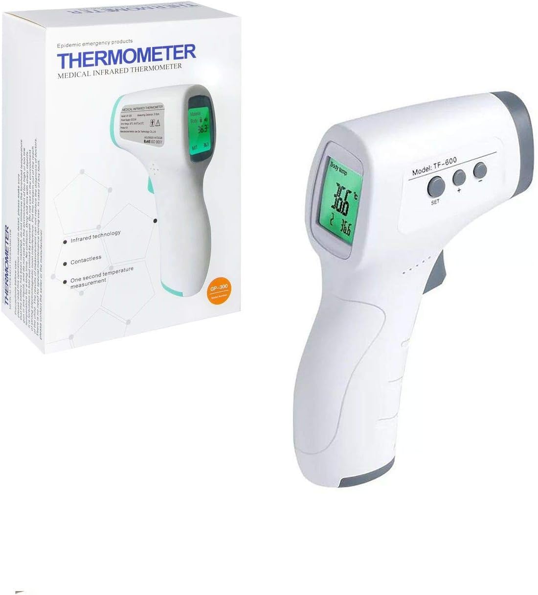 Termometro Laser Digital Infravermelho Adulto Infantil Testa : Amazon ...