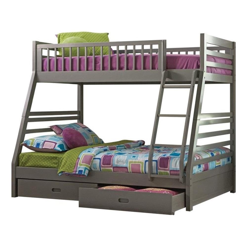 Amazon.com: Coaster 460182-CO Cooper Twin and Full Bunk Bed with Two ...